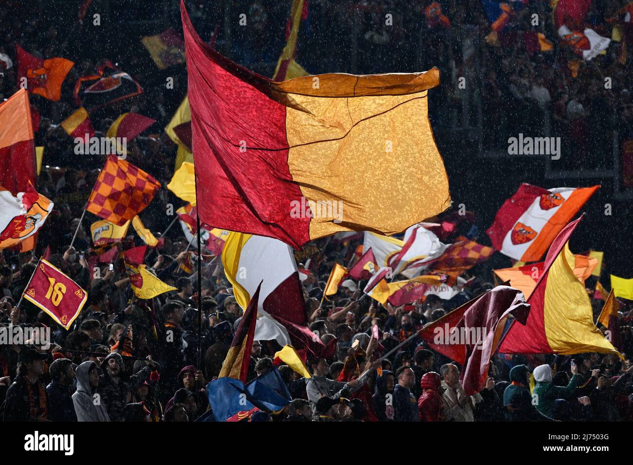 Fans AS Roma during the UEFA Europa Conference League football match ...