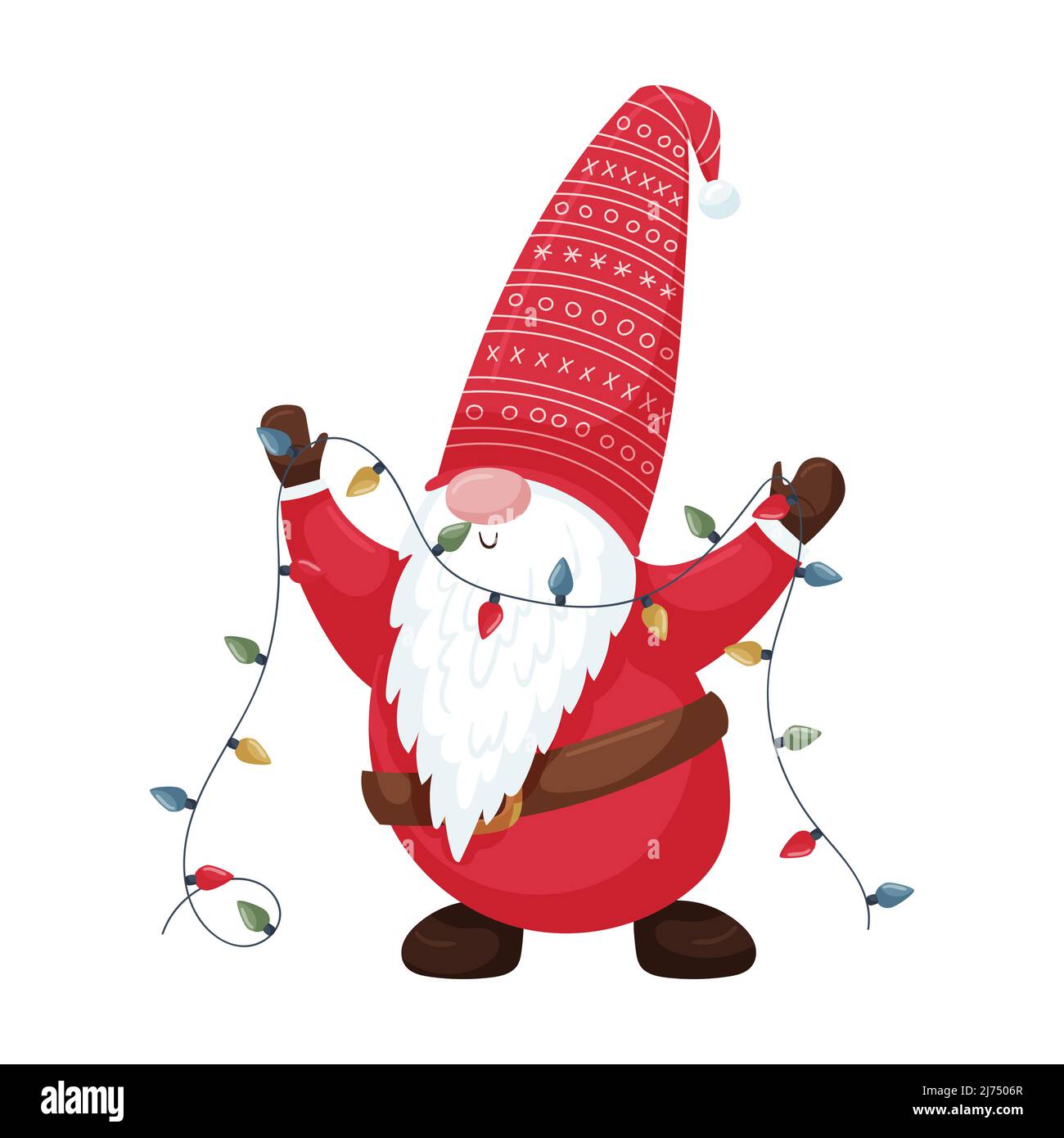 Christmas garland on old Stock Vector Images - Alamy