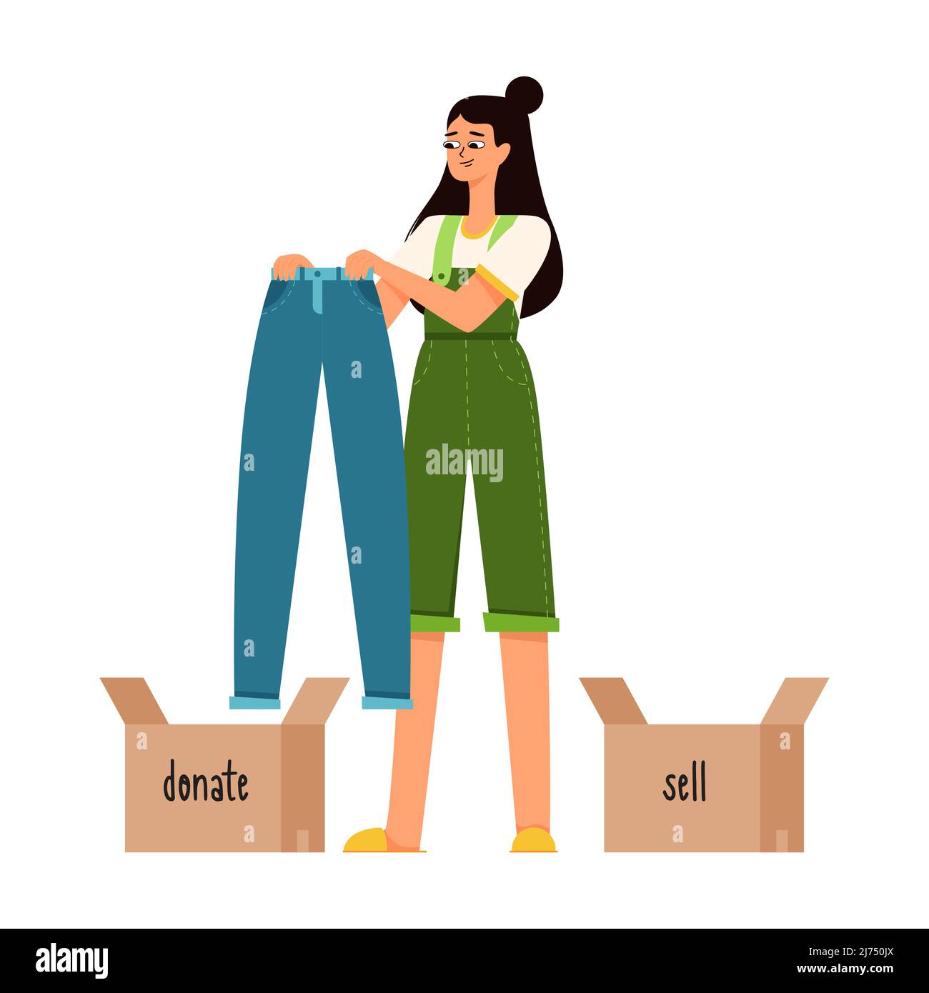 Woman sorting hair Stock Vector Images - Alamy