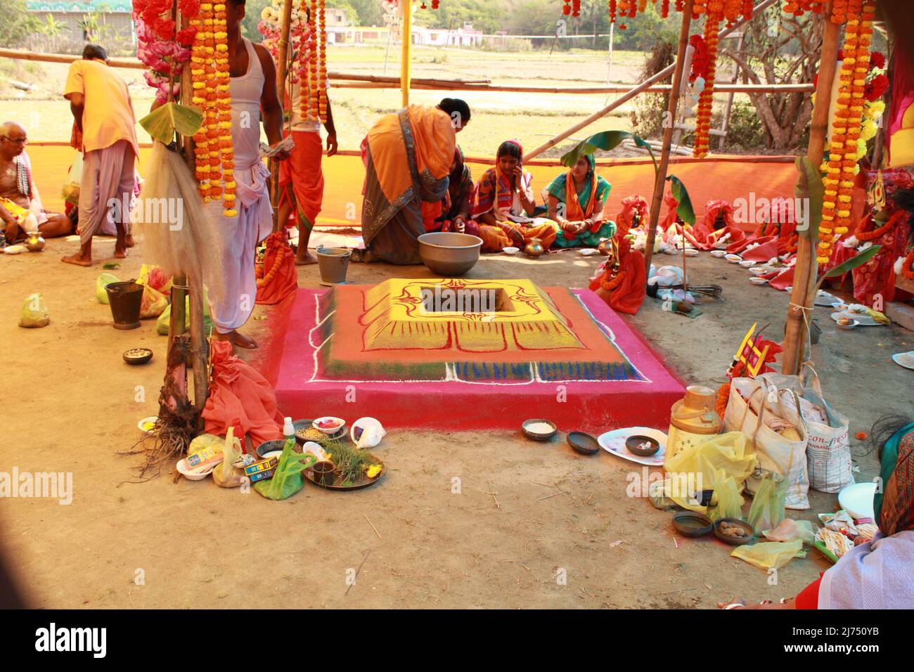 13 April 2022: Havan Yagya Fire Ceremony by Several people On the ...