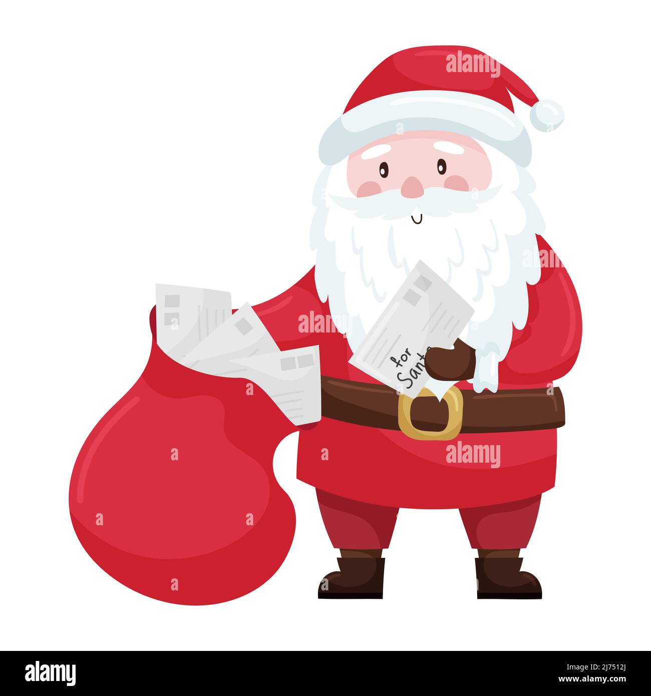 Santa claus letter bag Stock Vector Images - Alamy