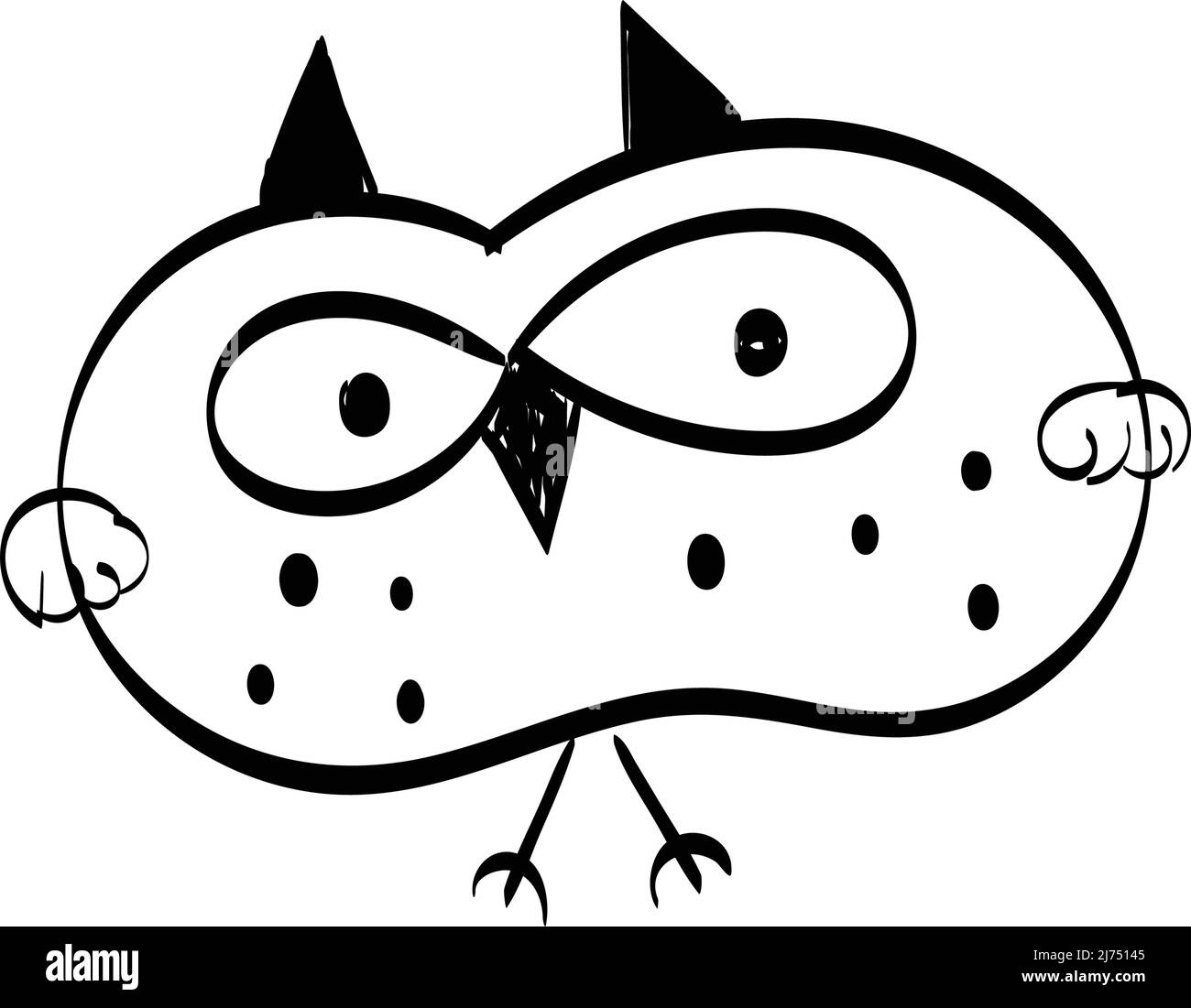 Happy owls Black and White Stock Photos & Images - Alamy