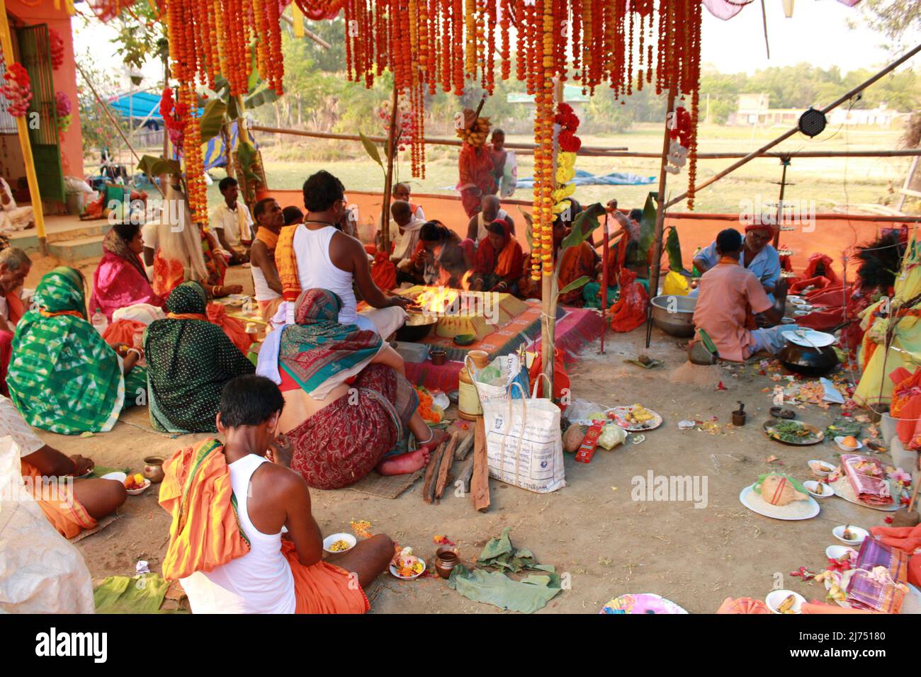 13 April 2022: Havan Yagya Fire Ceremony by Several people On the ...