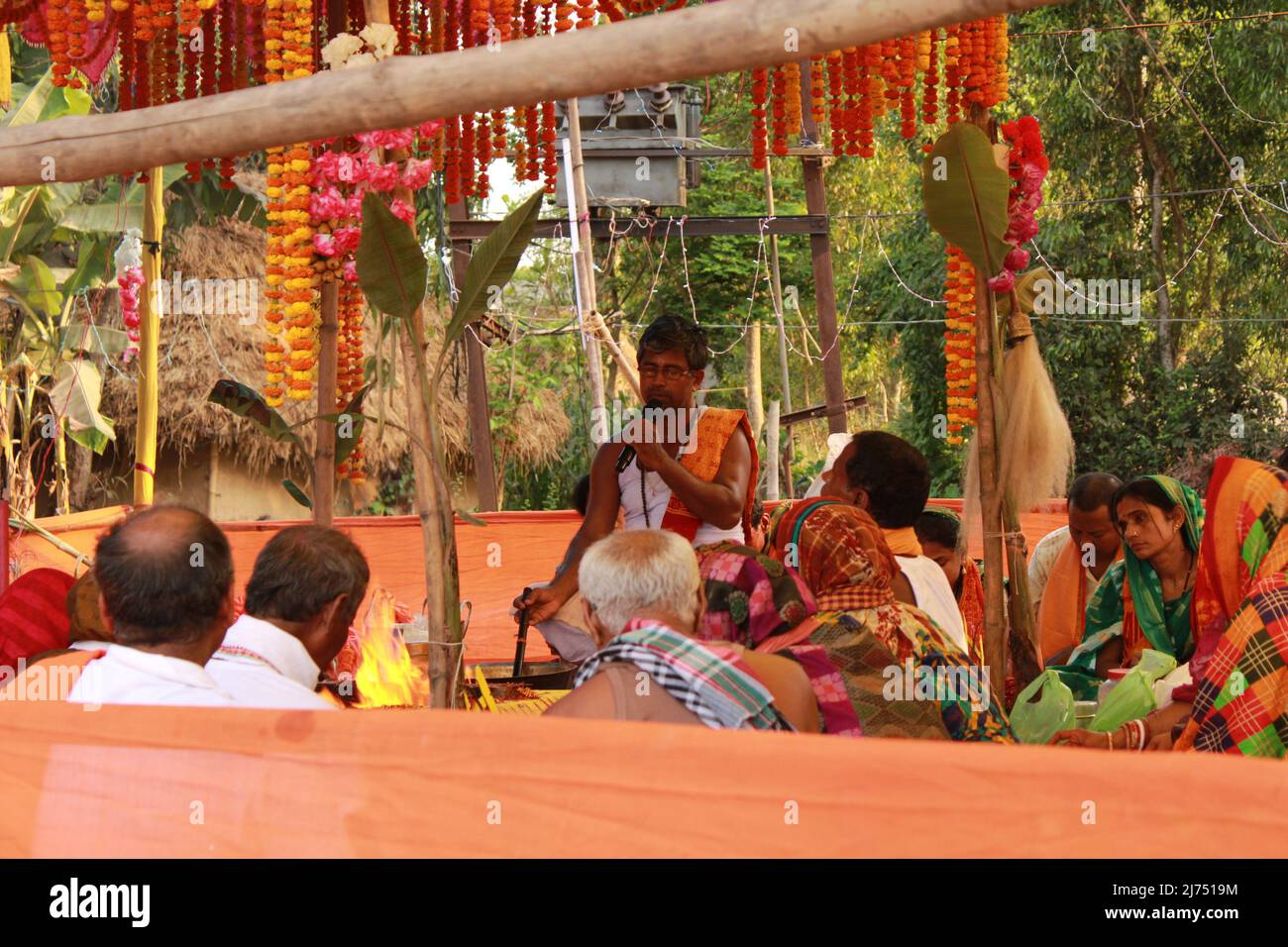 13 April 2022: Havan Yagya Fire Ceremony by Several people On the ...