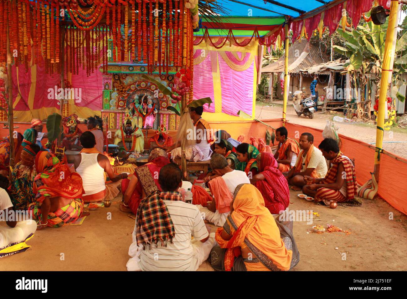 13 April 2022: Havan Yagya Fire Ceremony by Several people On the ...