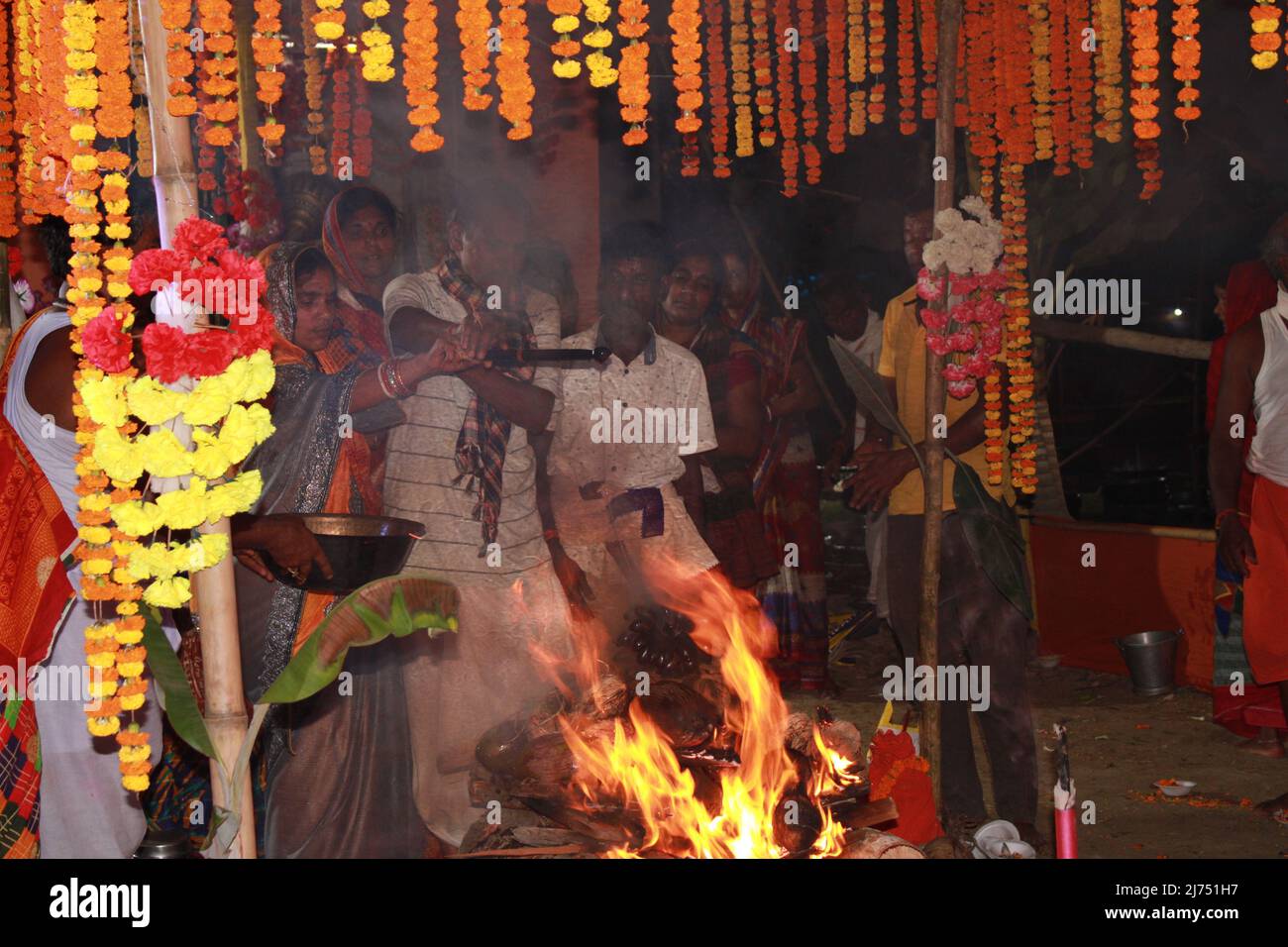 13 April 2022: Havan Yagya Fire Ceremony by Several people On the ...