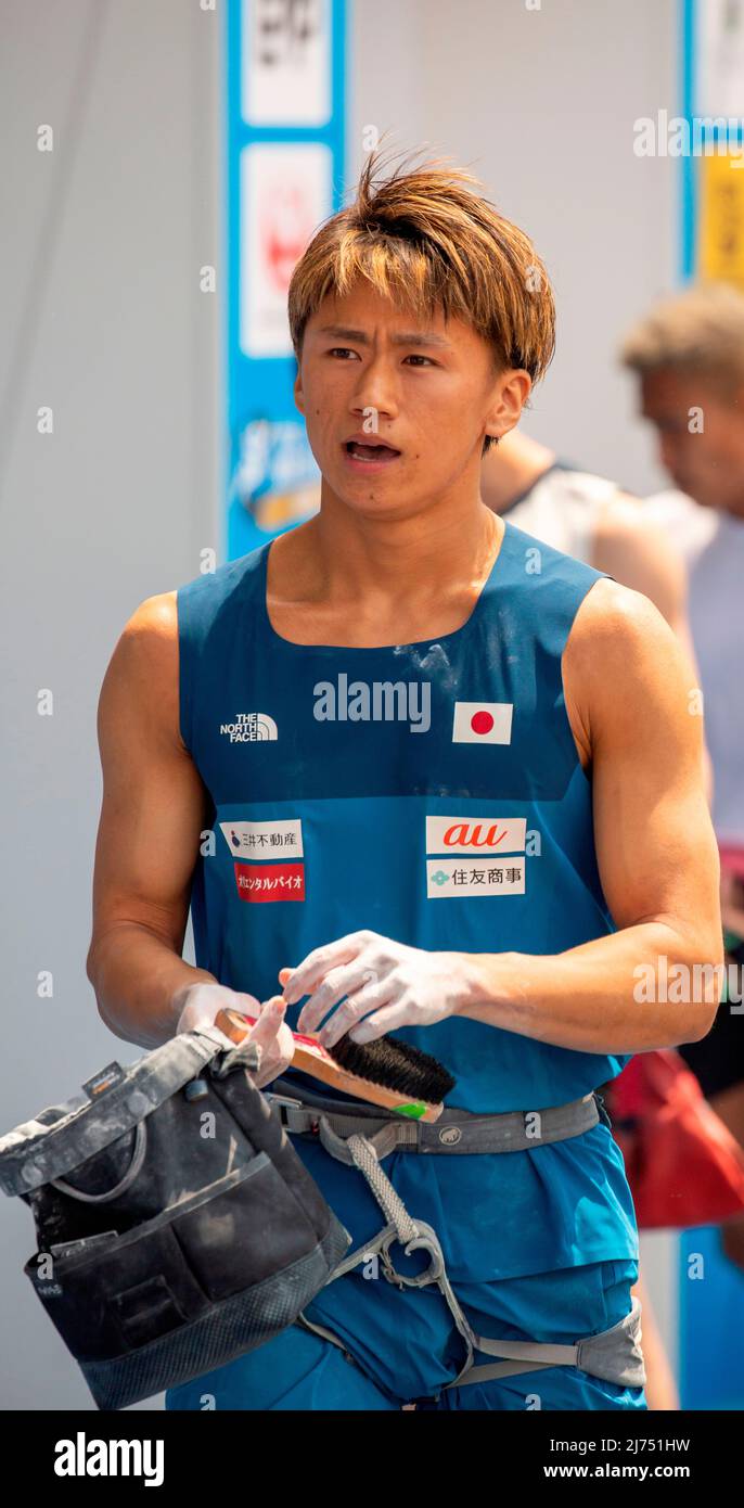 Yudai Ikeda (JPN), May 6, 2022 - Sport Climbing : Men's Speed qualification during the IFSC ...