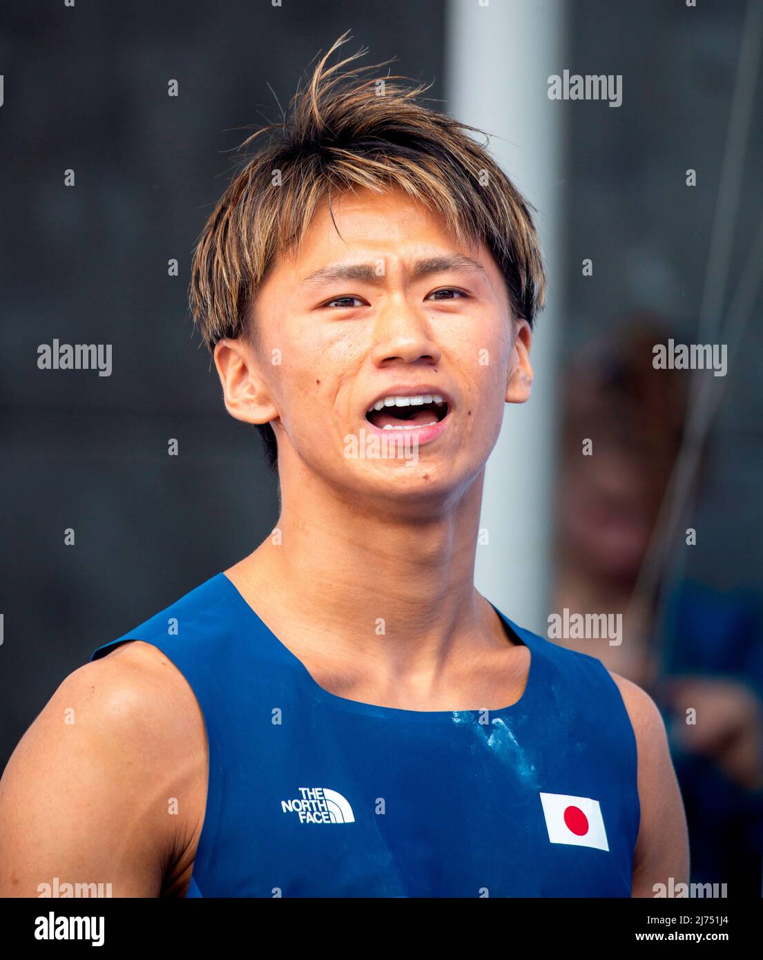 Yudai Ikeda (JPN), May 6, 2022 - Sport Climbing : Men's Speed qualification during the IFSC ...