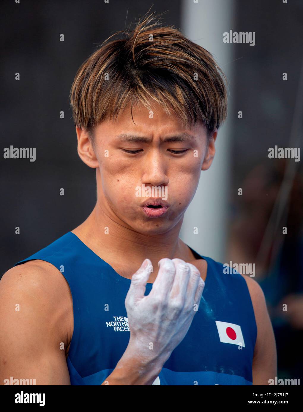 Yudai Ikeda (JPN), May 6, 2022 - Sport Climbing : Men's Speed qualification during the IFSC ...