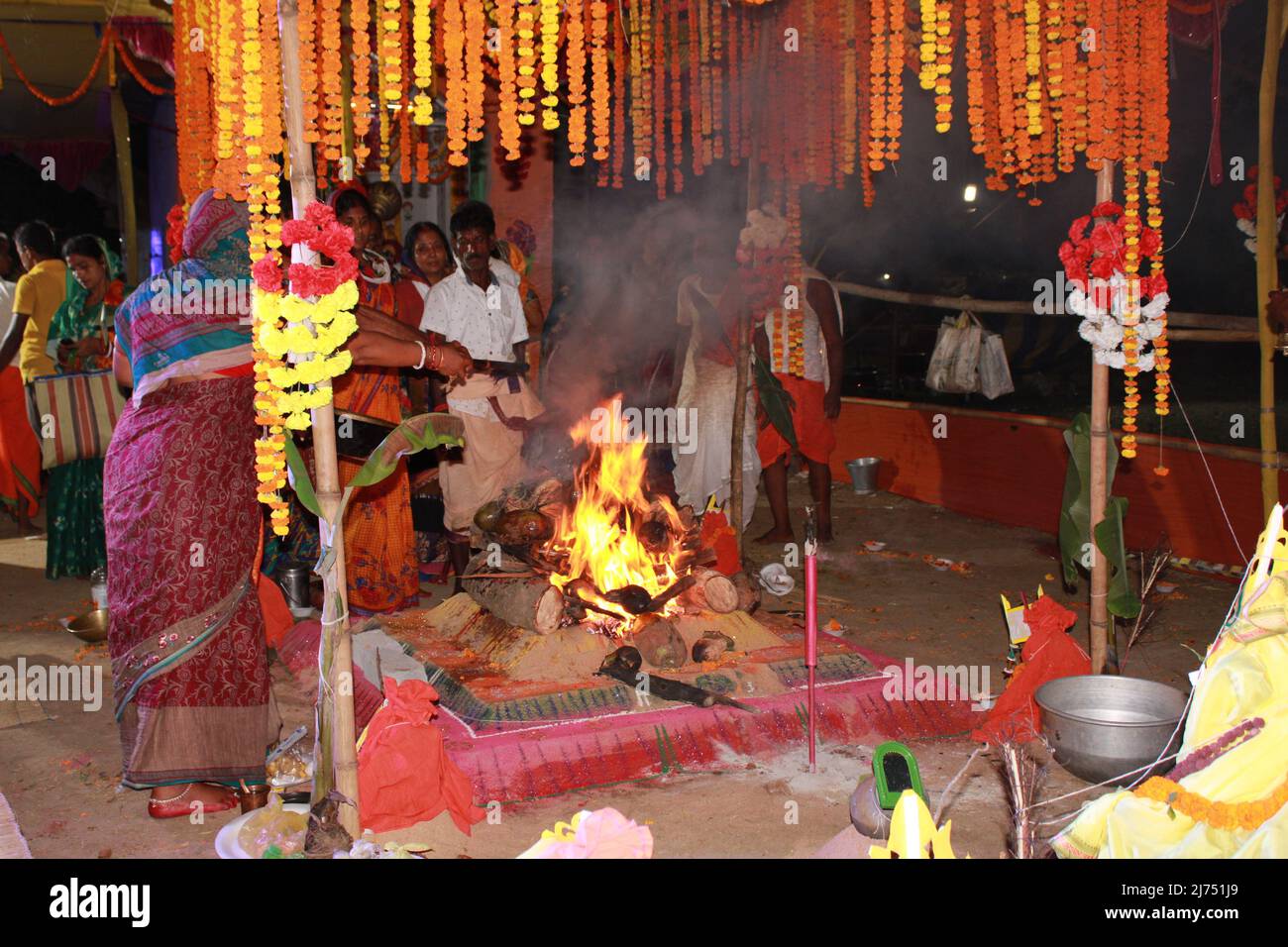 13 April 2022: Havan Yagya Fire Ceremony by Several people On the ...