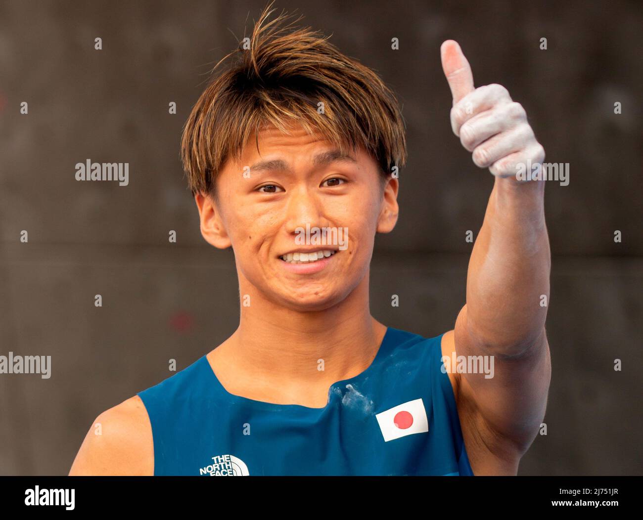 Yudai Ikeda (JPN), May 6, 2022 - Sport Climbing : Men's Speed qualification during the IFSC ...