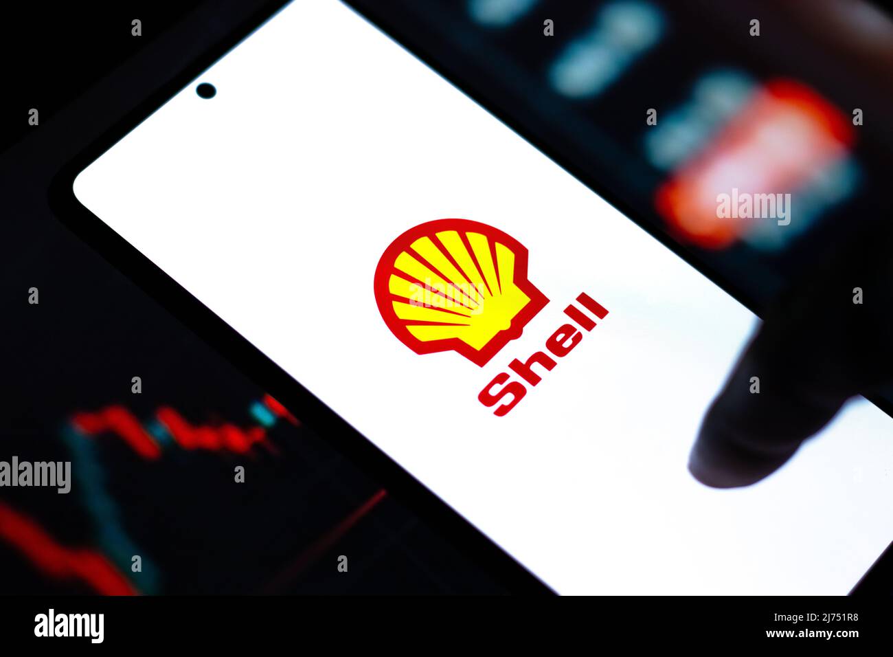West Bangal, India - April 20, 2022 : Shell plc on phone screen stock ...