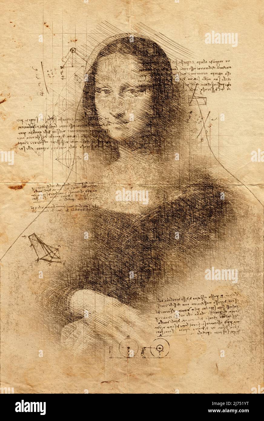 Da Vinci Mona Lisa Stock Photo - Alamy