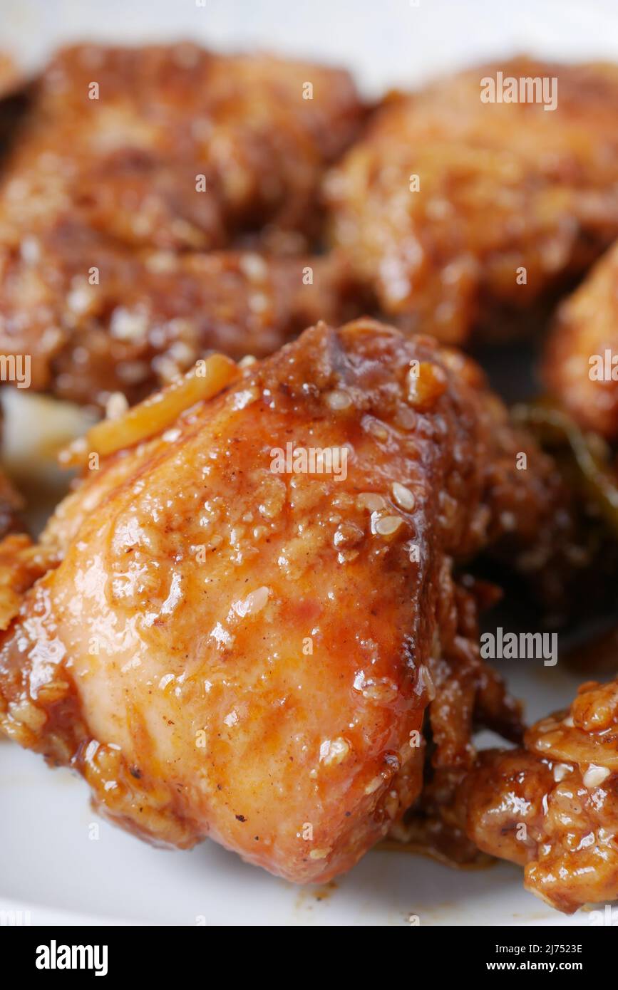 Close up slice grill chicken hi-res stock photography and images - Alamy