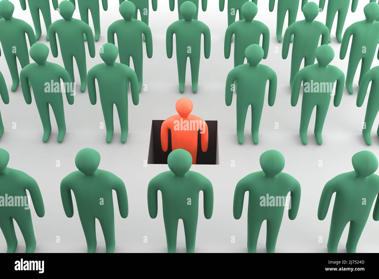 Cancel culture, freedom of speech concept. Many human figures cancel ...