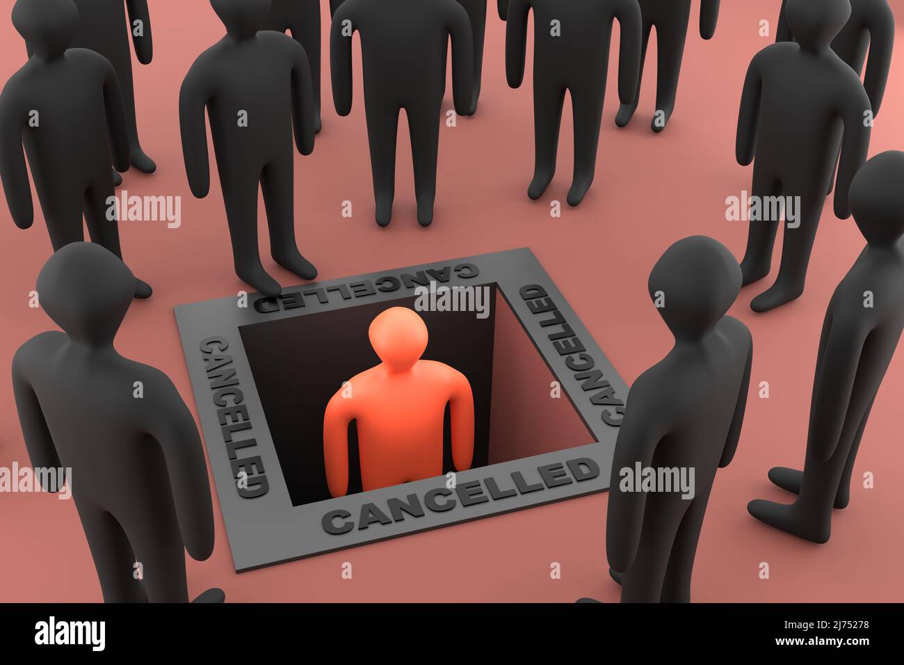 Cancel culture. Bullying, ignoring, boycott in society, prohibition of ...