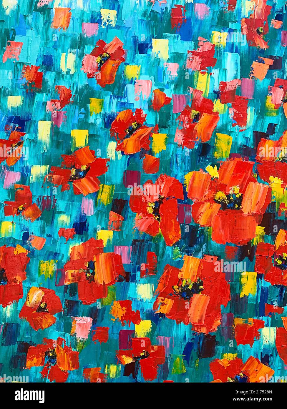 Abstract oil painting background. Oil on canvas. Hand drawn oil ...