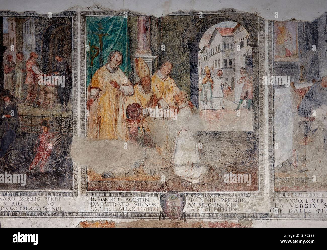 Episodio della vita di San Domenico - affresco - XVII secolo - Morbegno ...