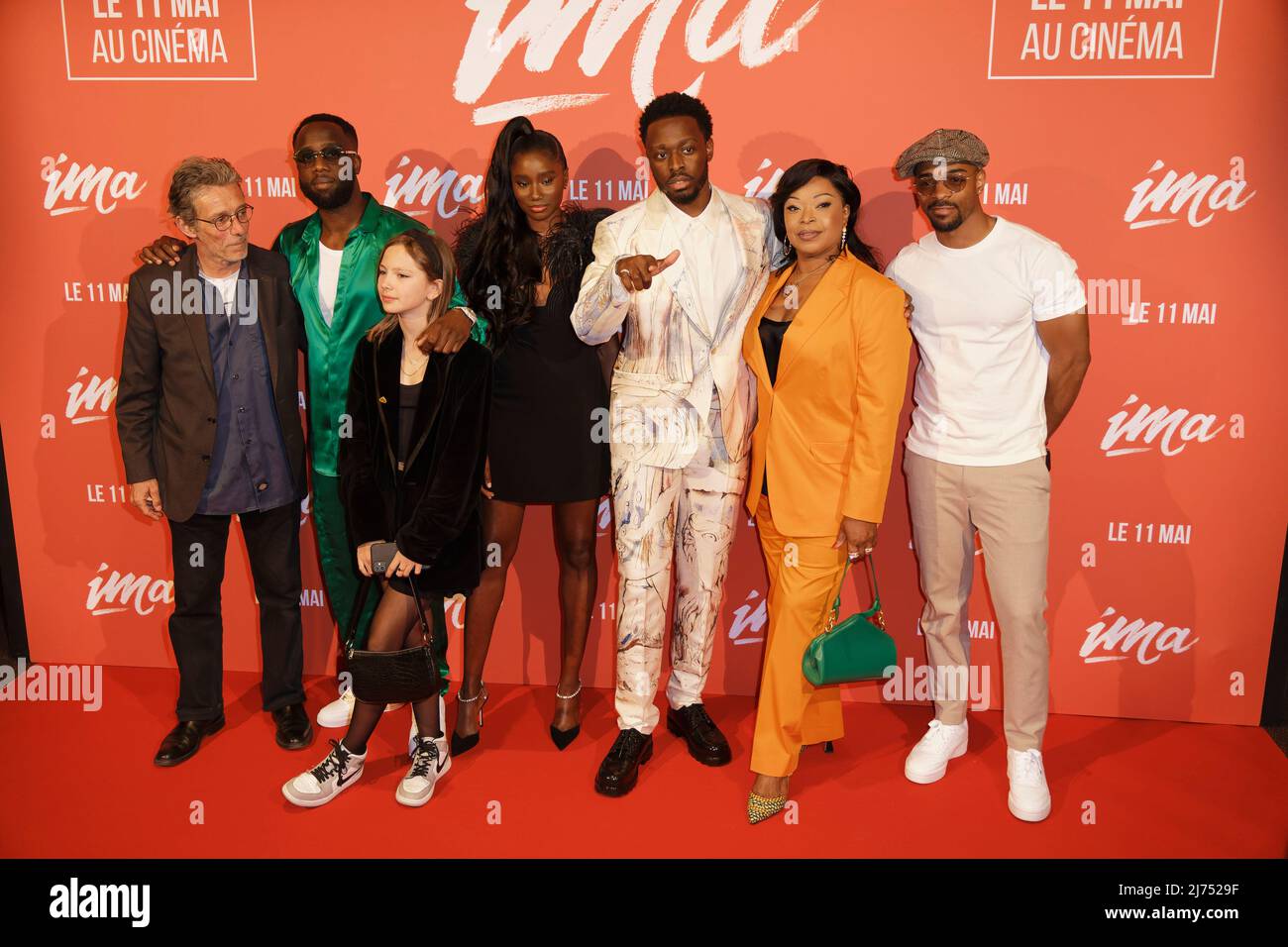Paris, France. 5th May, 2022. Nils Tavernier, Joss Stinson, a guest ...