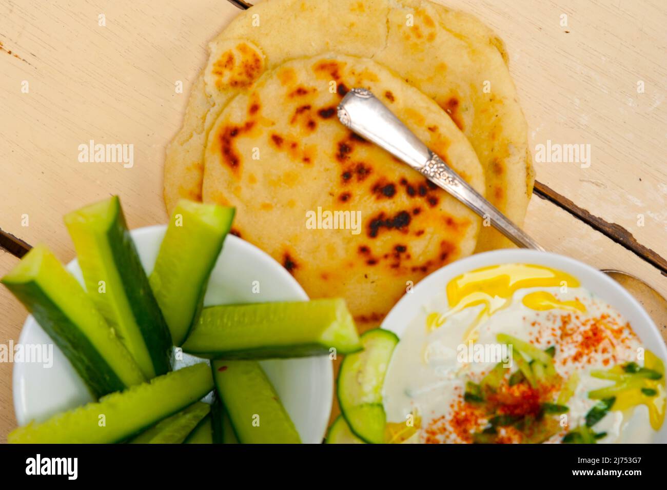 Arab middle east salatit laban wa kh’yar Khyar Bi Laban goat yogurt and ...