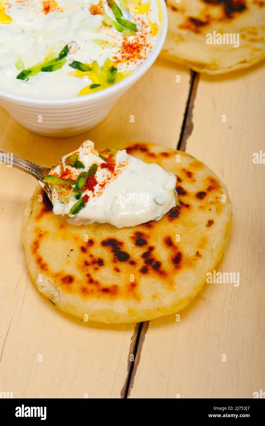 Arab middle east salatit laban wa kh’yar Khyar Bi Laban goat yogurt and ...