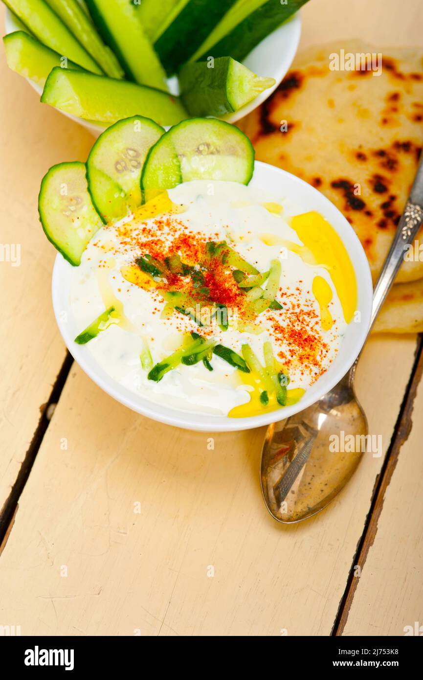 Arab middle east salatit laban wa kh’yar Khyar Bi Laban goat yogurt and ...