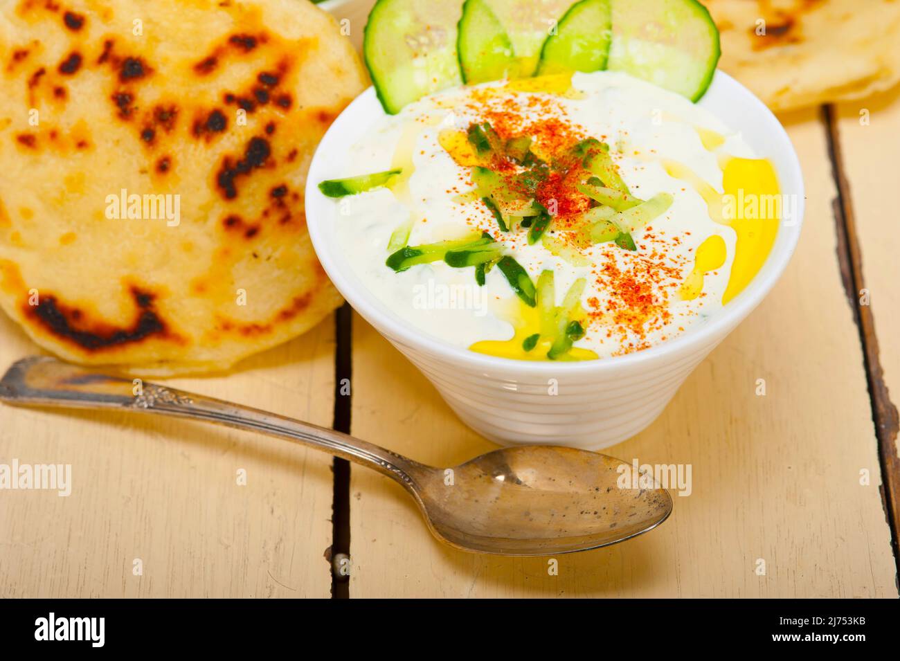 Arab middle east salatit laban wa kh’yar Khyar Bi Laban goat yogurt and ...