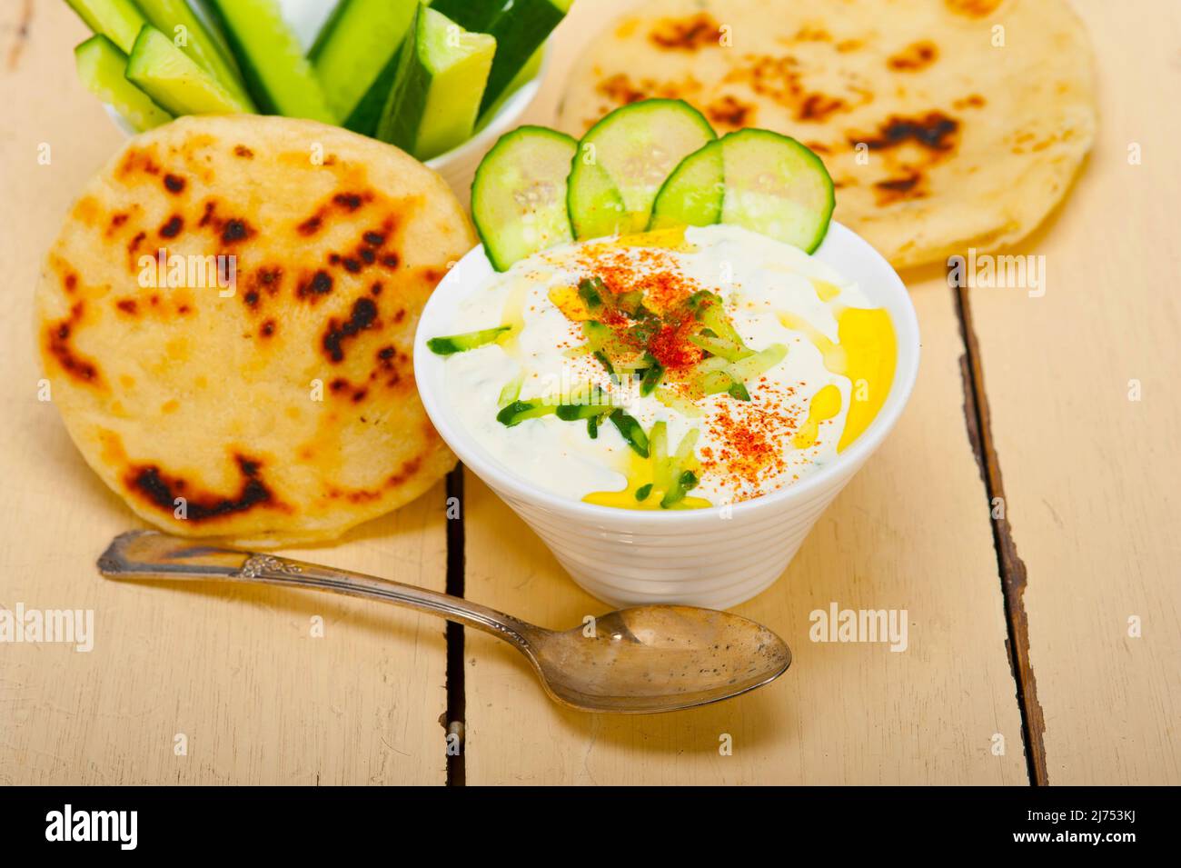 Arab middle east salatit laban wa kh’yar Khyar Bi Laban goat yogurt and ...