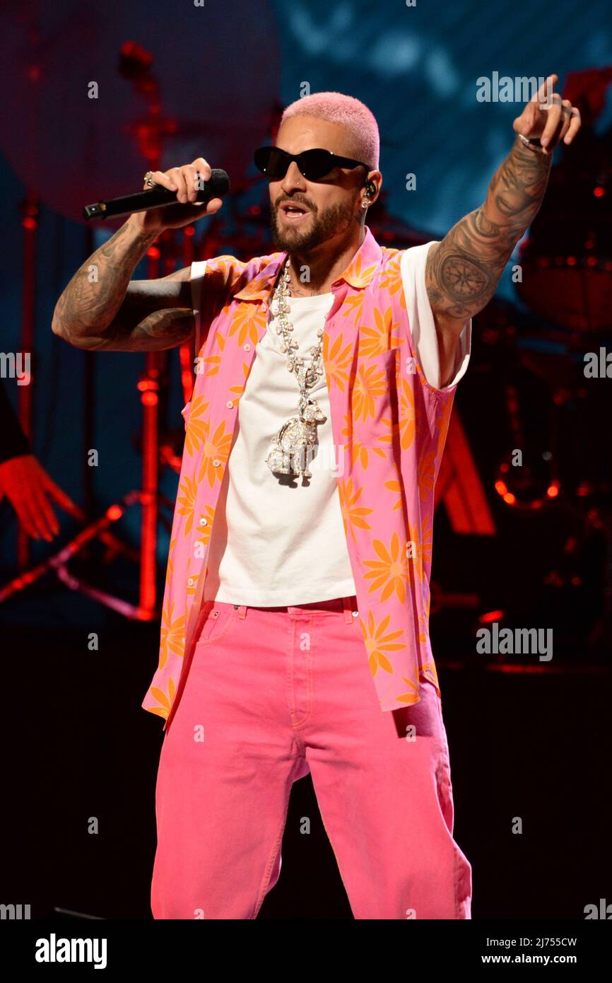 HOLLYWOOD FL - MAY 05: Maluma performs during the Formula 1 Miami Grand ...