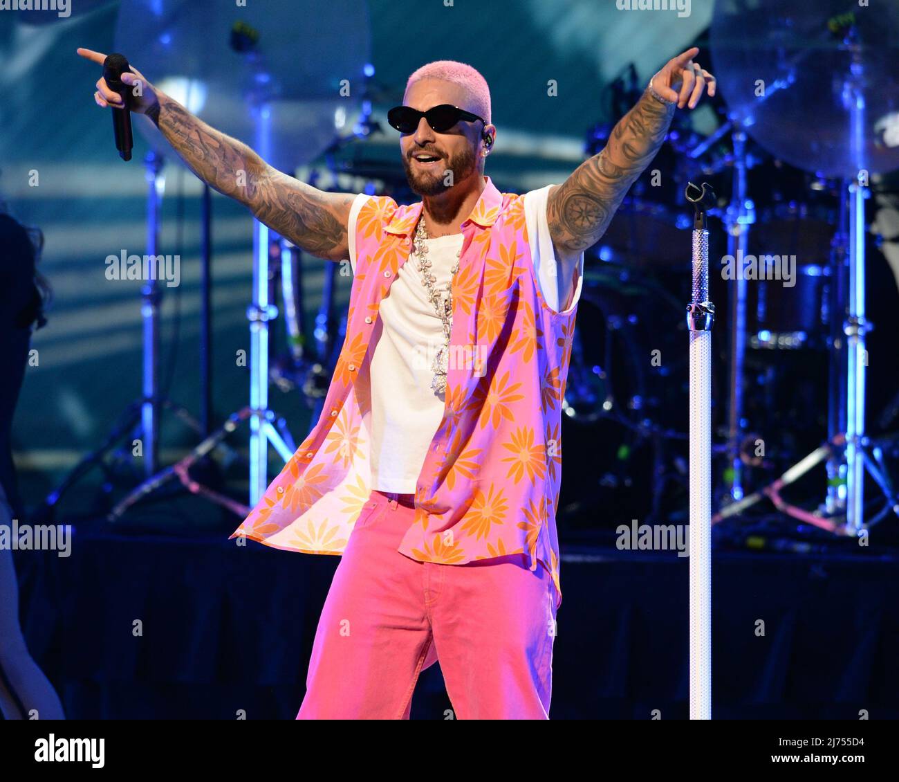 HOLLYWOOD FL - MAY 05: Maluma performs during the Formula 1 Miami Grand ...