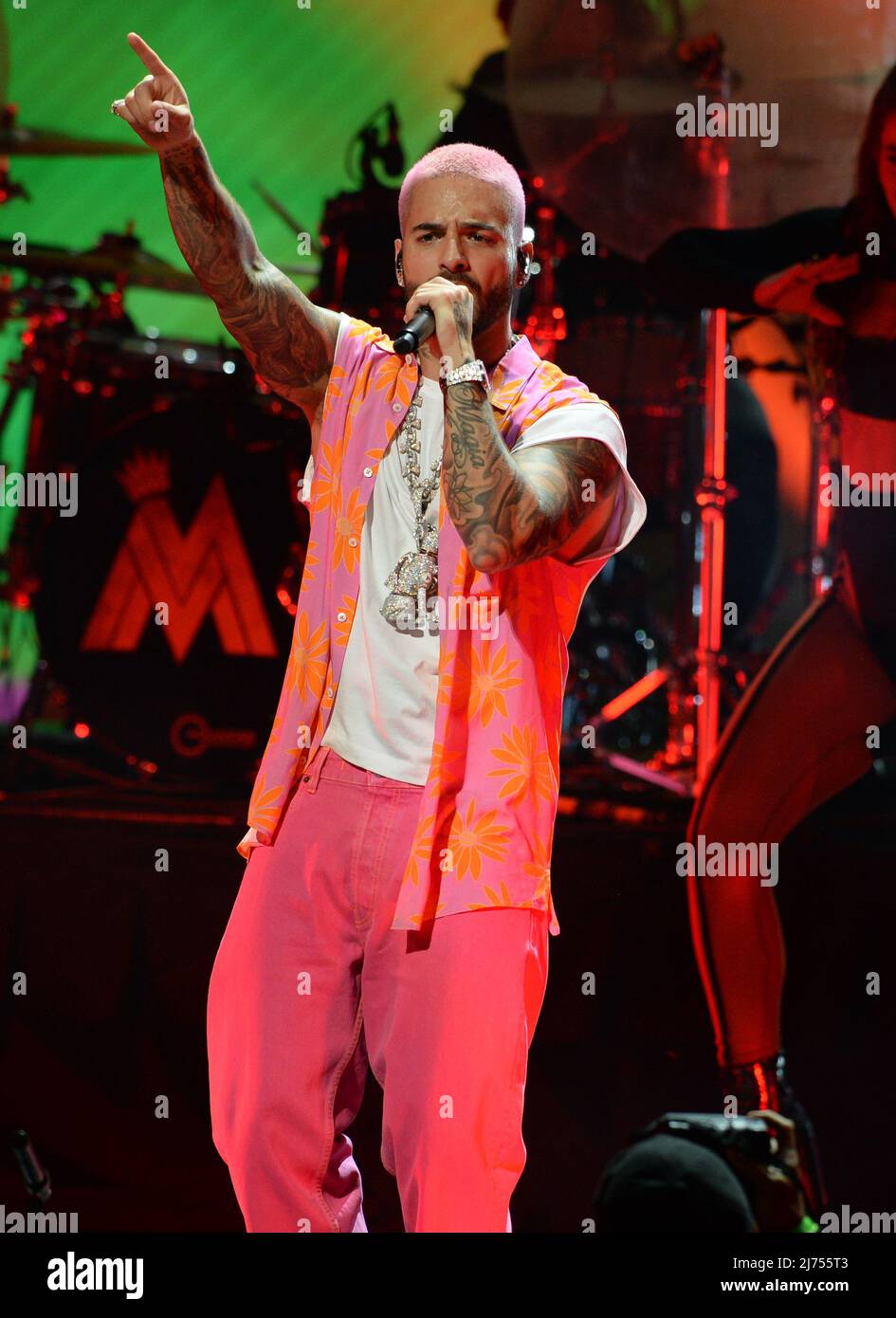 HOLLYWOOD FL - MAY 05: Maluma performs during the Formula 1 Miami Grand ...