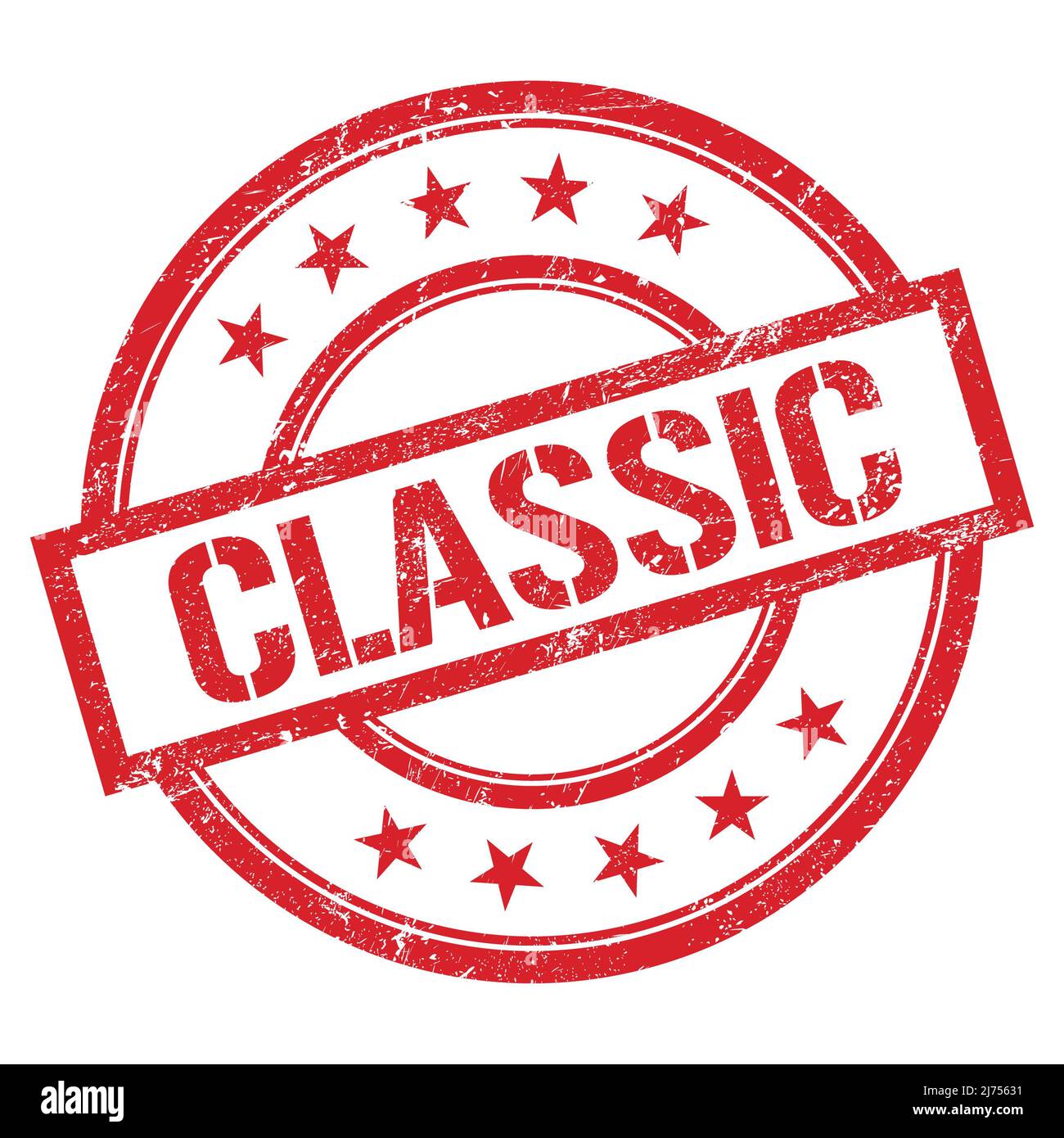 CLASSIC text written on red round vintage rubber stamp Stock Photo - Alamy