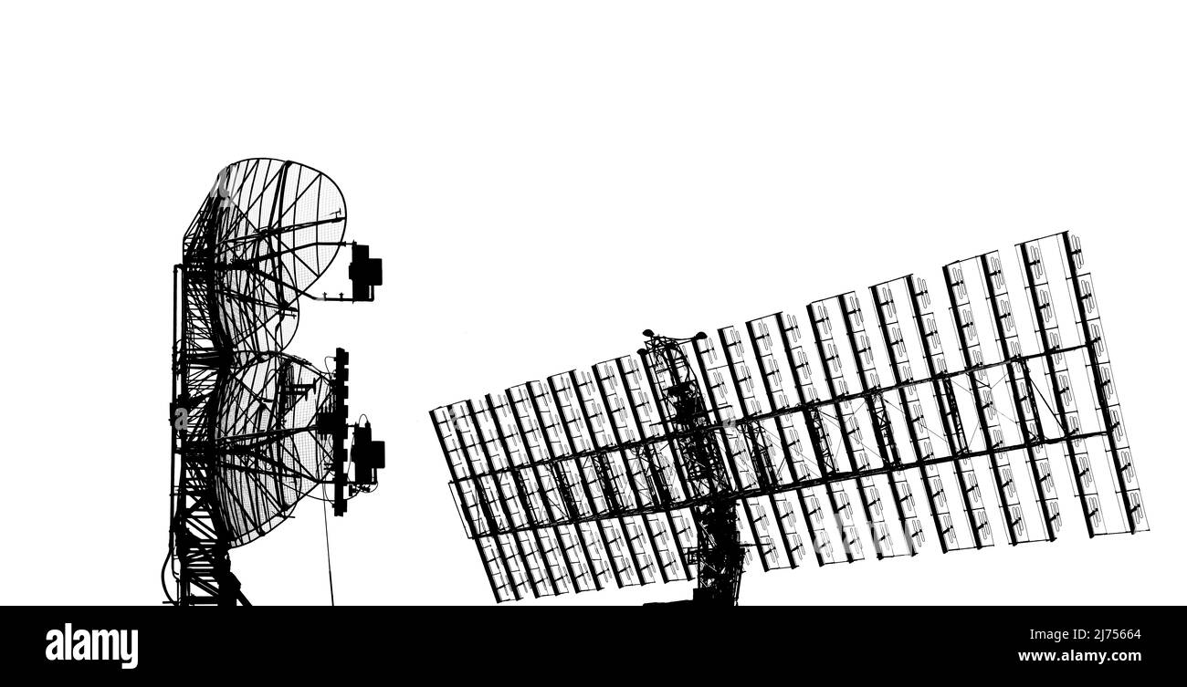 Contour air defense radars of military mobile anti aircraft systems ...