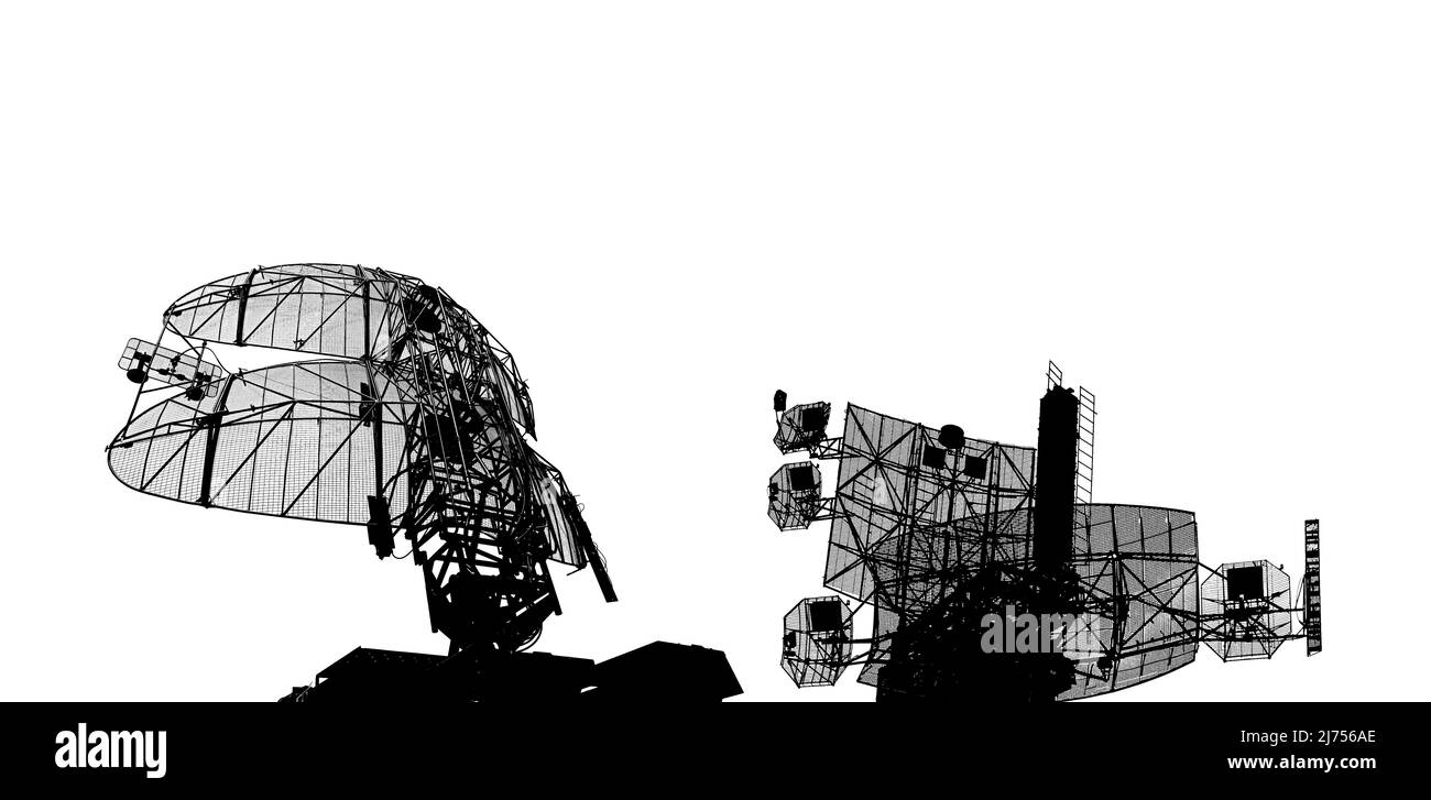 Contour air defense radars of military mobile anti aircraft systems ...