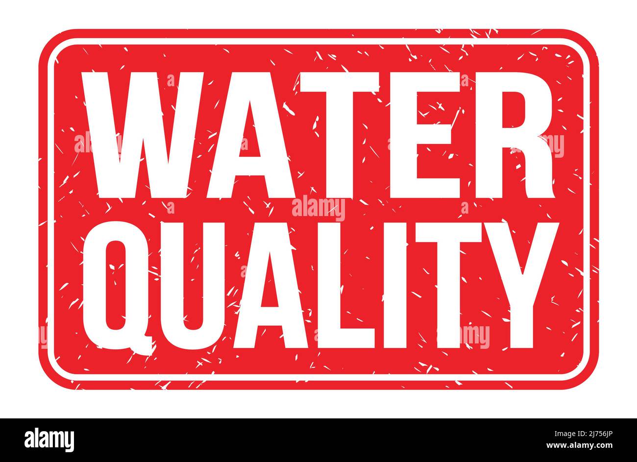 WATER QUALITY, words written on red rectangle stamp sign Stock Photo ...