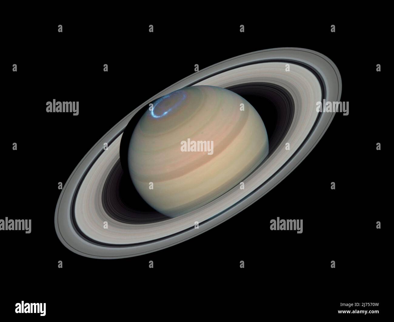 Planet Saturn and his spectacular rings. Elements of this image were ...