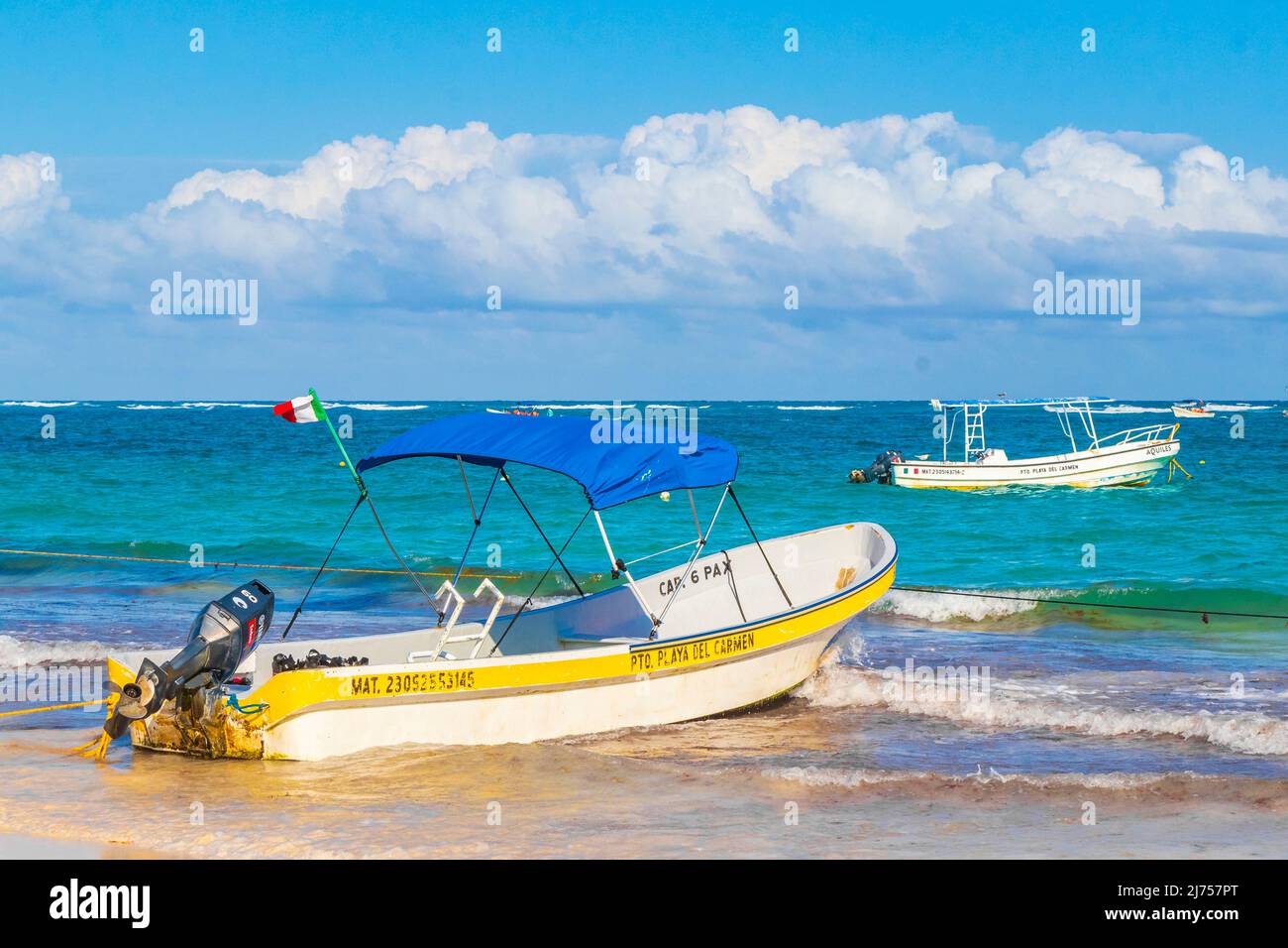 Tulum Mexico 02. February 2022 Amazing and beautiful caribbean coast ...