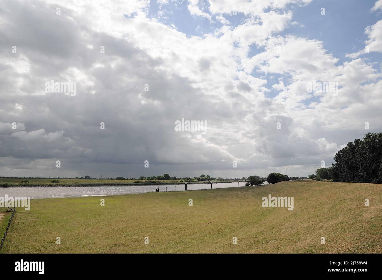 Weener and the river ems in germany Stock Photo - Alamy