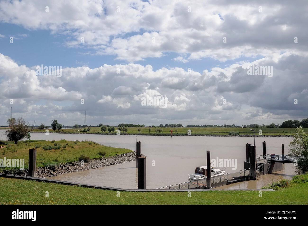 Weener and the river ems in germany Stock Photo - Alamy