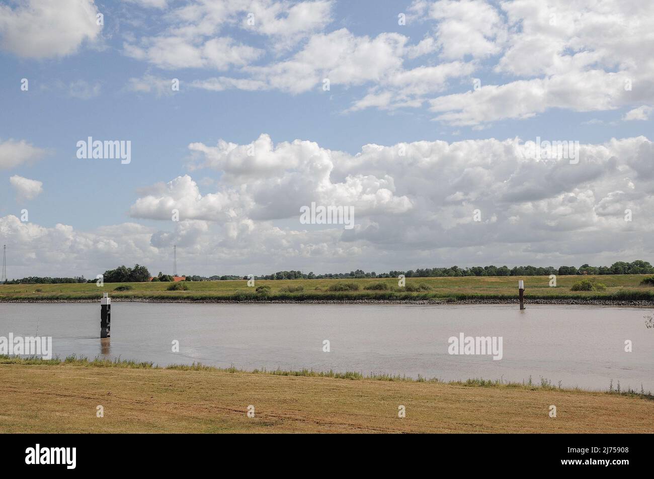 Weener and the river ems in germany Stock Photo - Alamy