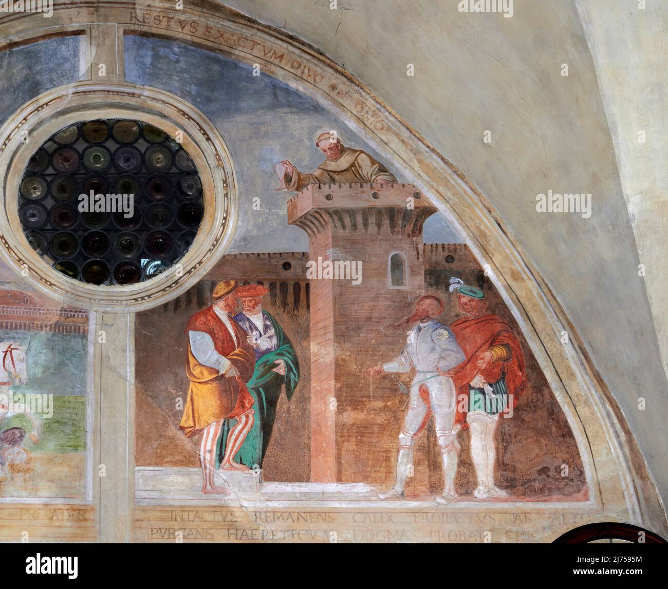 S.Antonio e il calice di cristallo - affresco - Girolamo Tessari - XVI ...