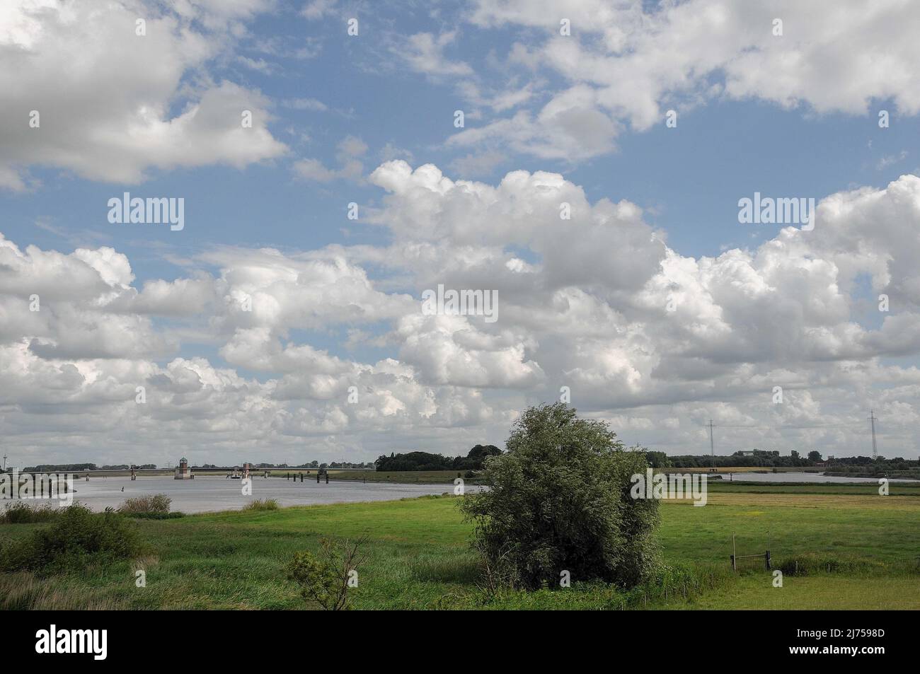 Weener and the river ems in germany Stock Photo - Alamy