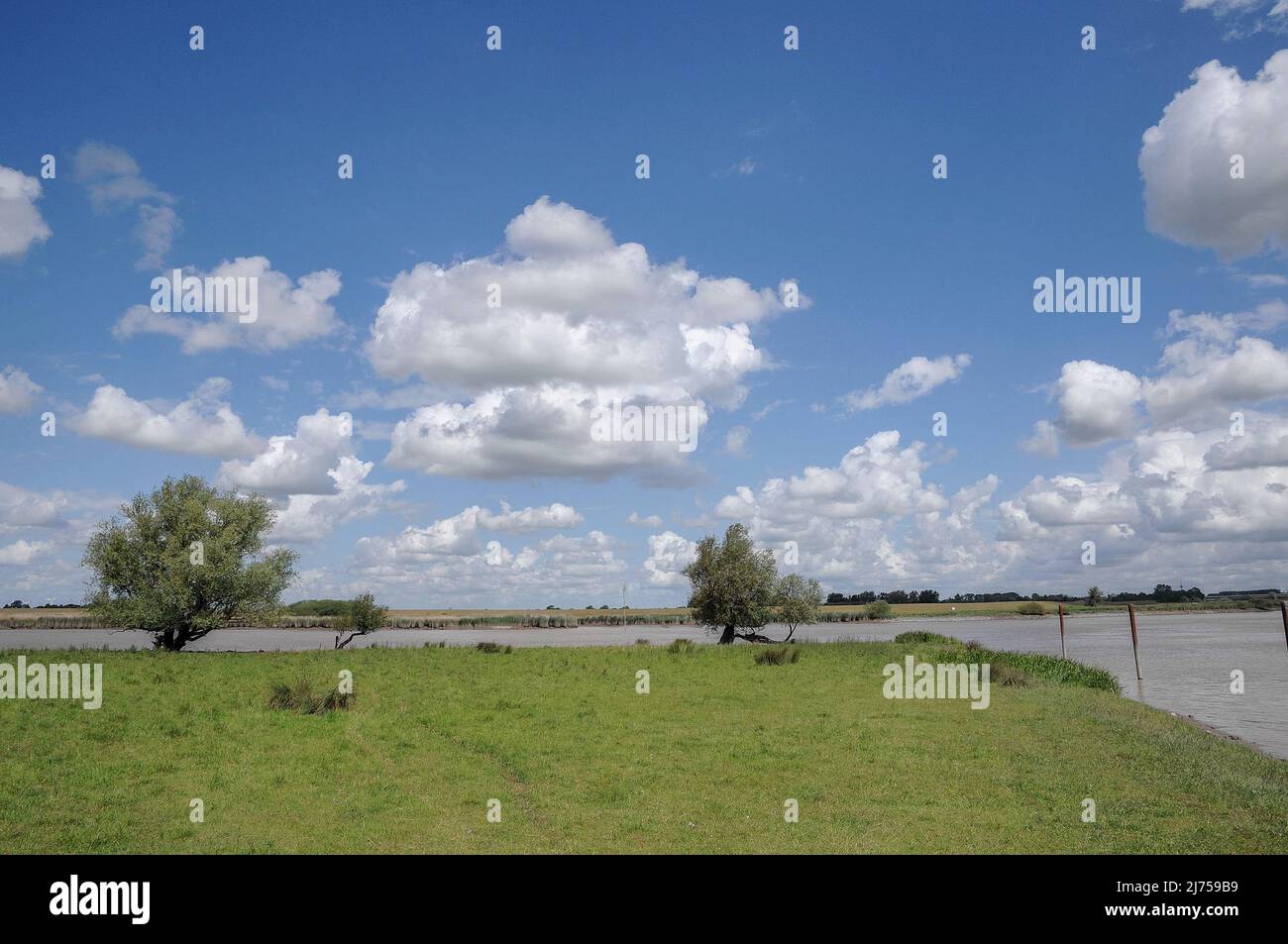 Weener and the river ems in germany Stock Photo - Alamy