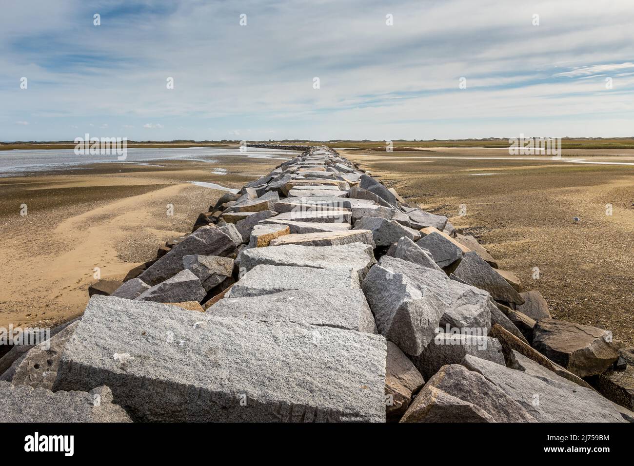 The Provincetown Causeway, hiking trail to Long Point Beach Stock Photo ...
