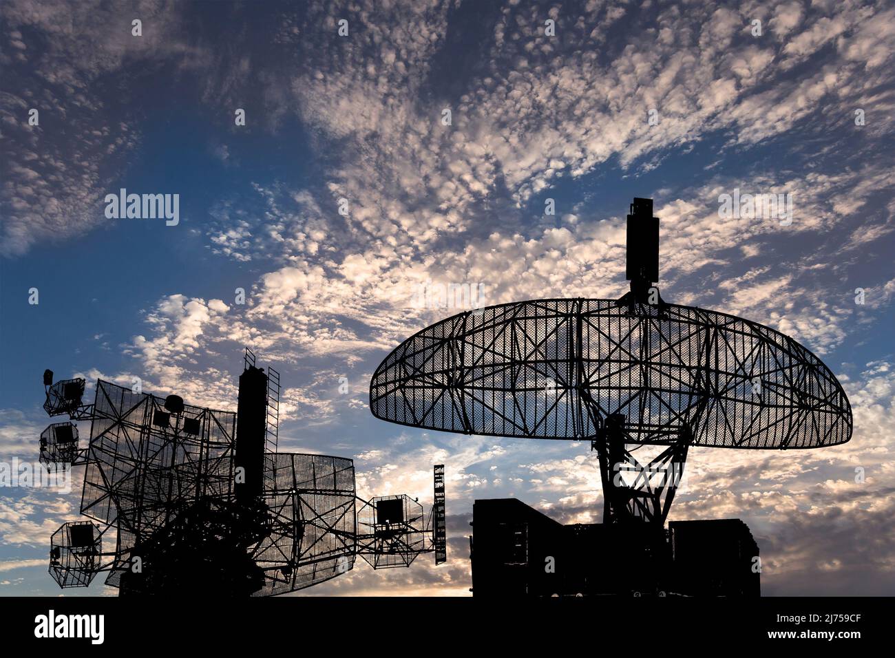 Air defense radars of military mobile anti aircraft systems, modern ...