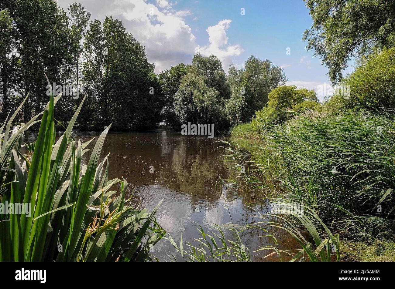 Weener and the river ems in germany Stock Photo - Alamy