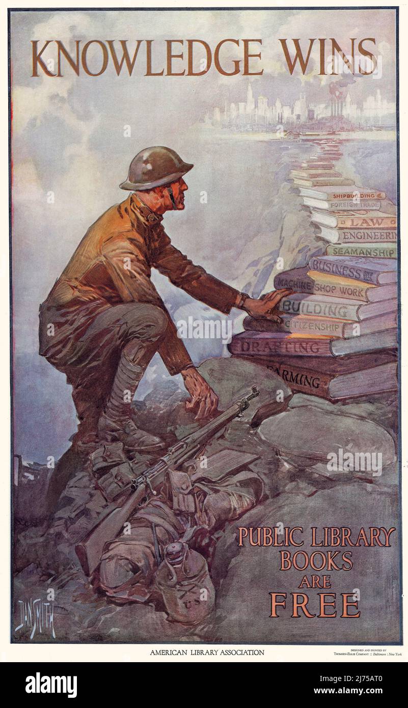 An early 20th century American poster from World War One, 1914-1918 ...