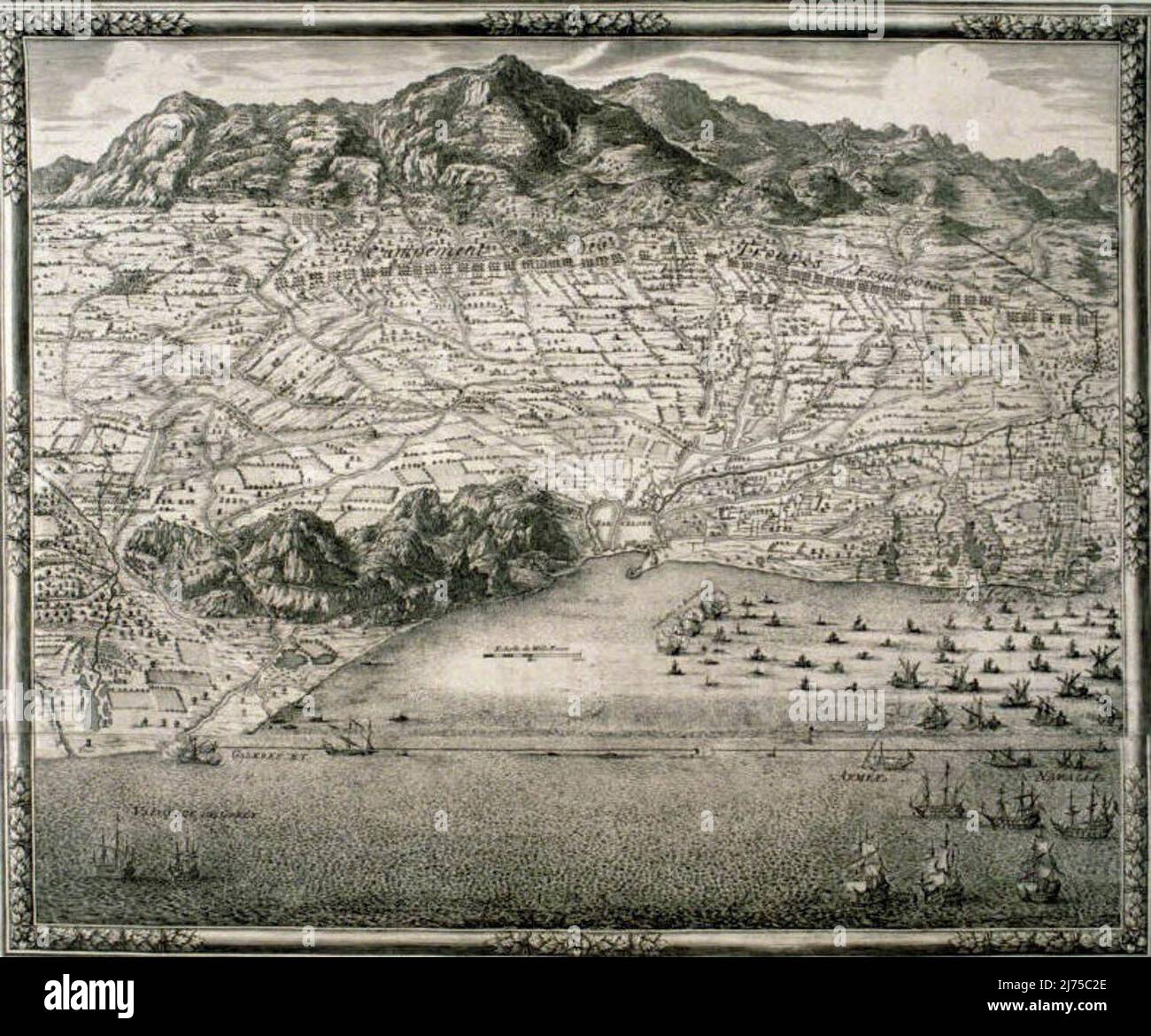 Map of the siege of Barcelona in 1697 Stock Photo - Alamy