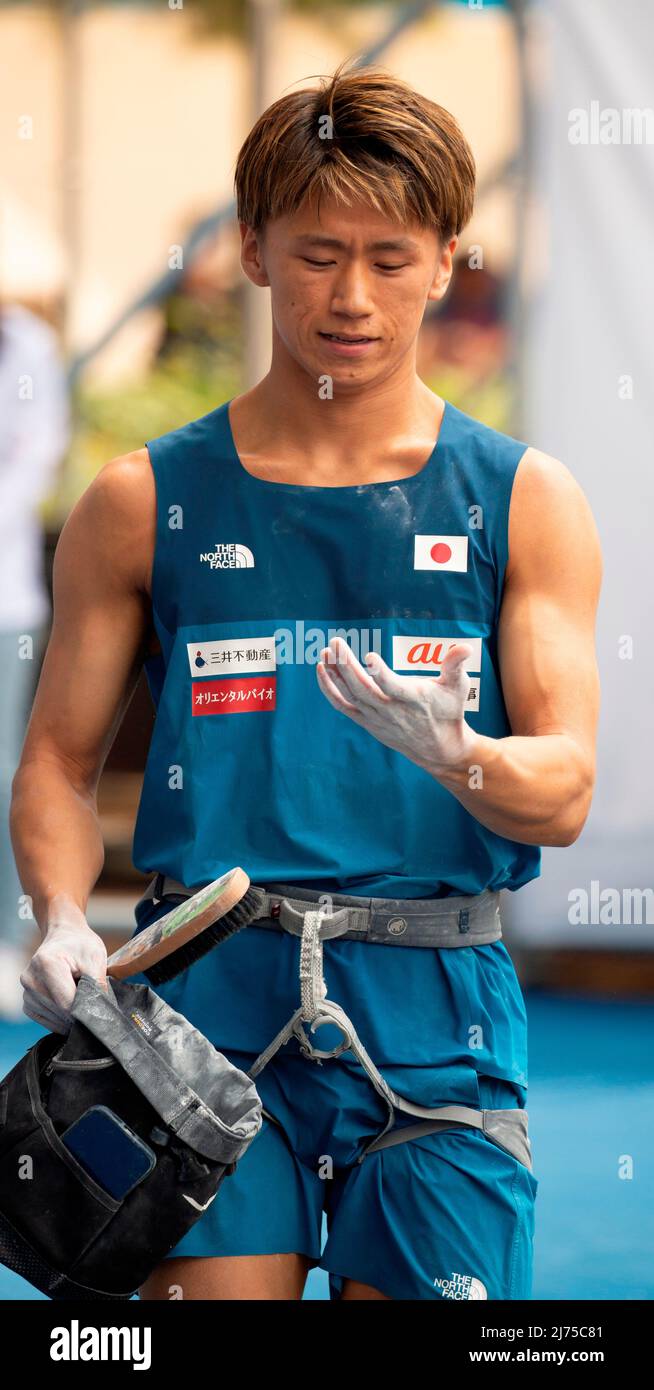 Yudai Ikeda (JPN), May 6, 2022 - Sport Climbing : Men's Speed qualification during the IFSC ...