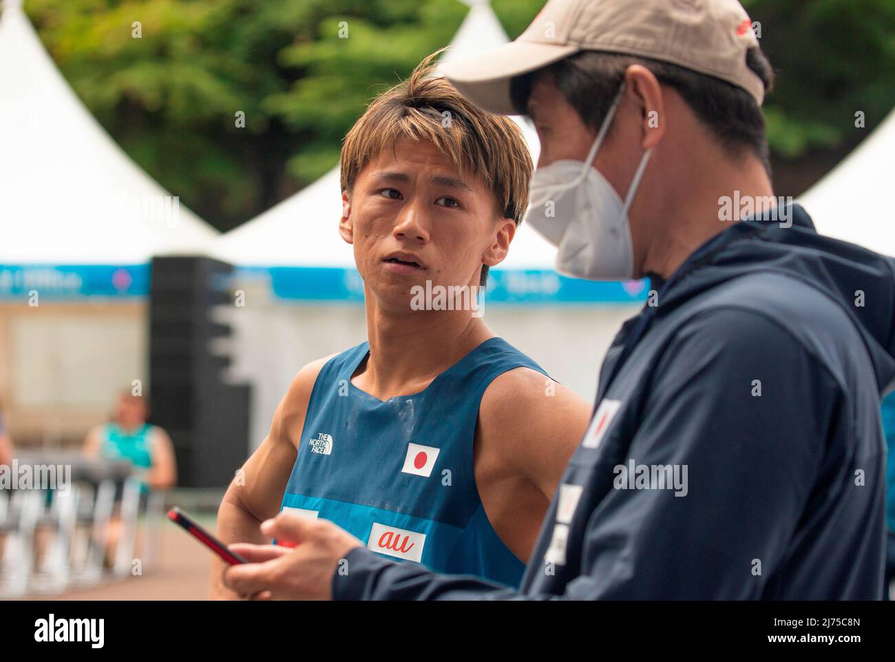 Yudai Ikeda (JPN), May 6, 2022 - Sport Climbing : Men's Speed qualification during the IFSC ...